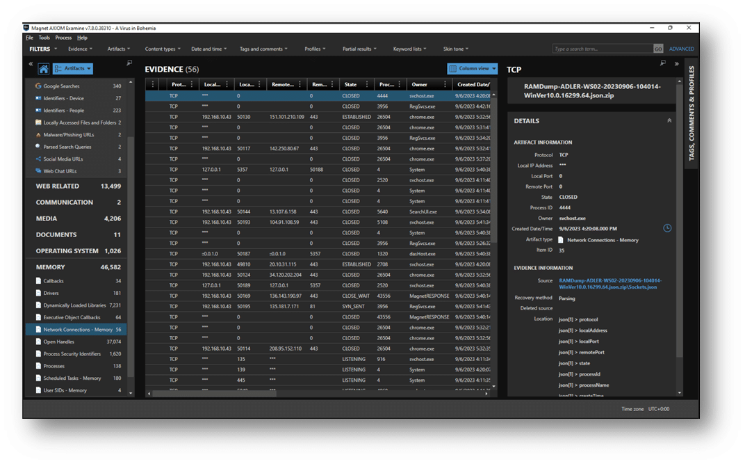 Comae Memory and network analysis: Beginning an incident investigation - Magnet Forensics