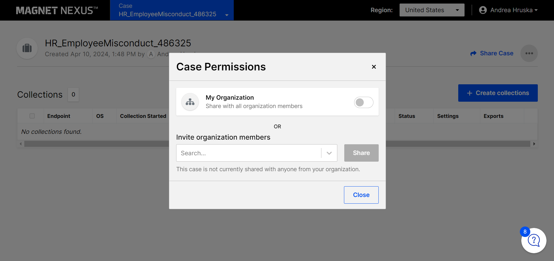 Case sharing and collaboration in Magnet Nexus - Magnet Forensics