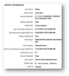 Computer Artifacts: Top artifacts investigators need